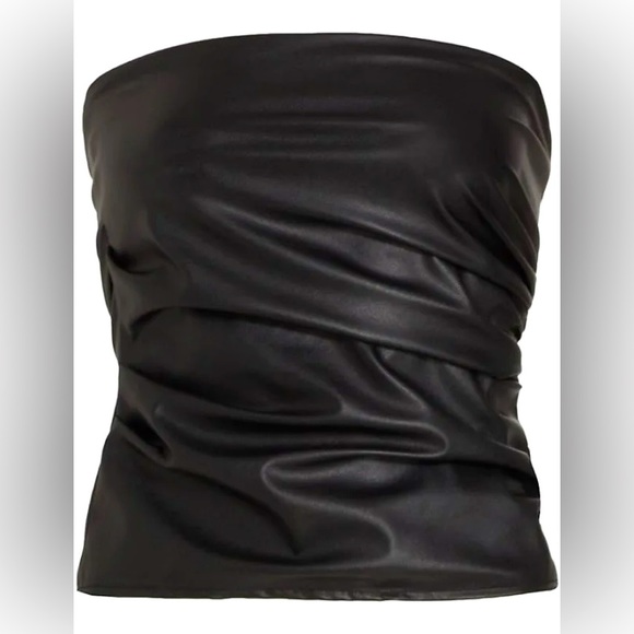 Helmut Lang | Tops | Helmut Lang Faux Leather Tube Top | Poshmark